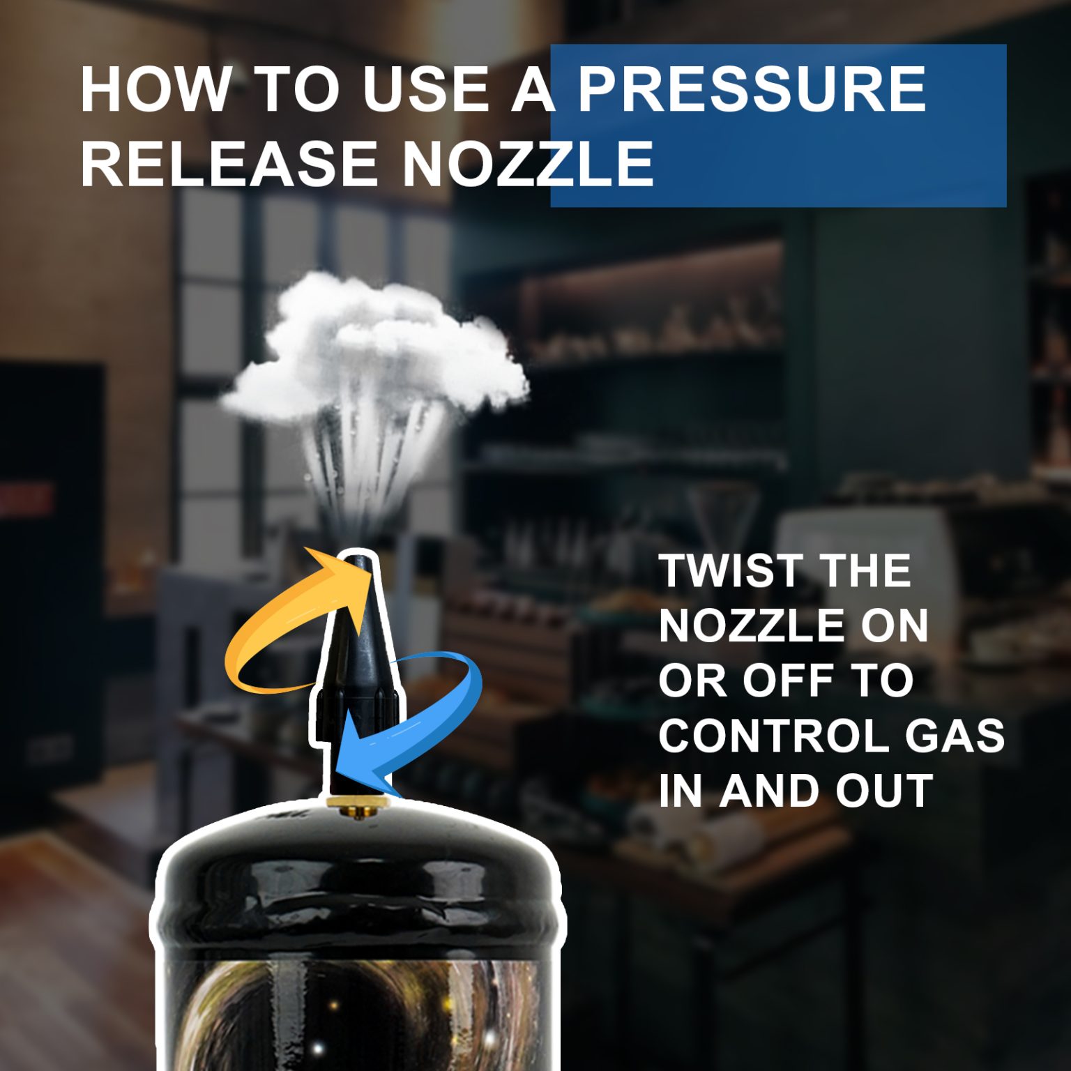 Collapsar 2.2L 1364G N₂O Tank | Food-Grade Nitrous Oxide Cream Charger for Whipped Cream & Desserts